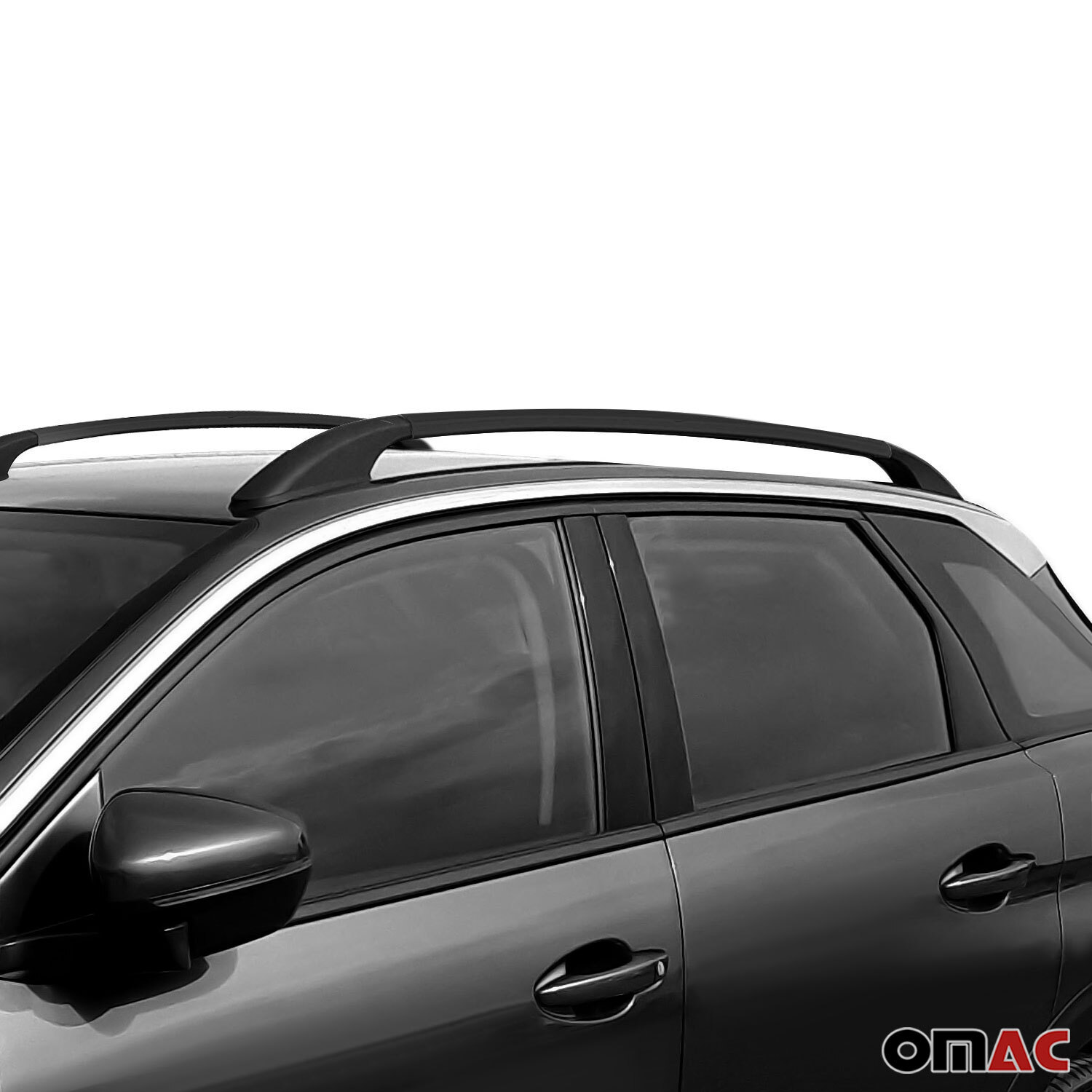 Top Roof Rack Side Rails Bars Alu Black For Mazda 3 2013-2018 | eBay