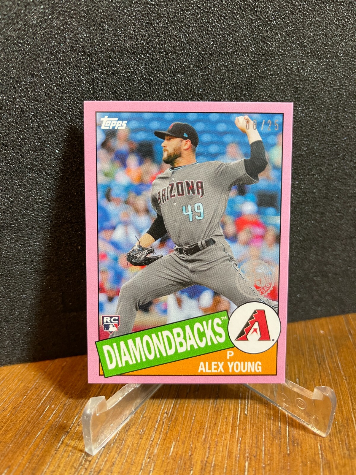 2020 Topps Mini ALEX YOUNG Diamondbacks rc 1985 PINK PARALLEL 8/25 Flat ...