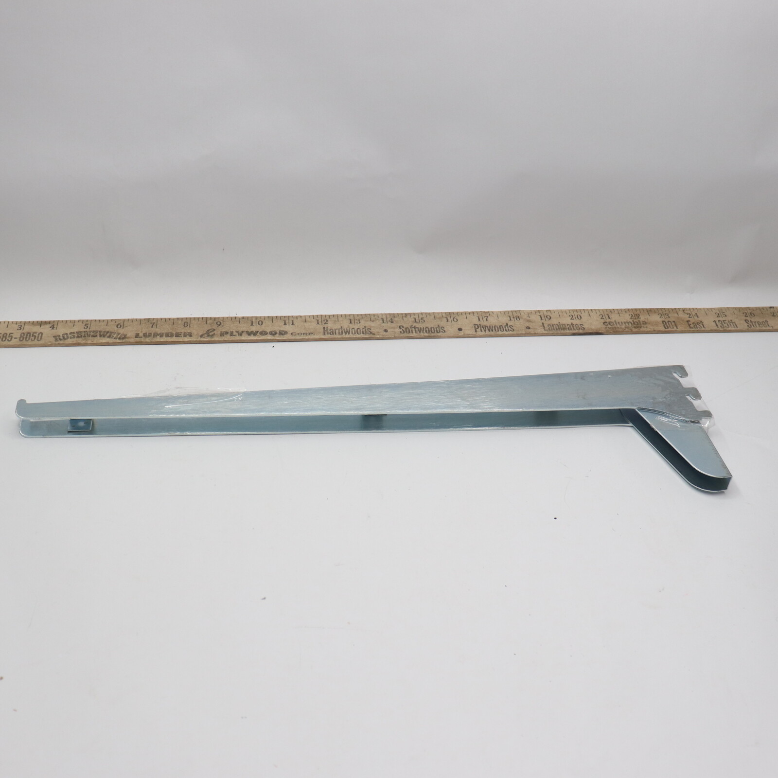 Single Slotted Shelf Bracket with Lock Lever Heavy Duty Brushed Zinc 18 ...