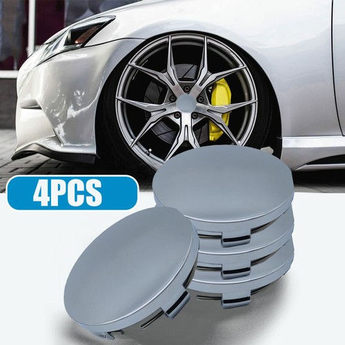 4x Silver Vehicle Car Wheel Hub Center Caps Cover Badge Emblem Caps ...