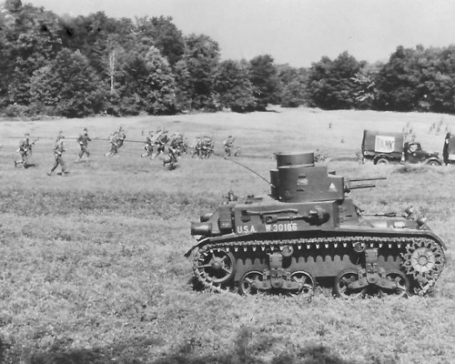 Tank M2A2 30186 during maneuvers World War II WWII WW2 8x10 Photo 854c ...