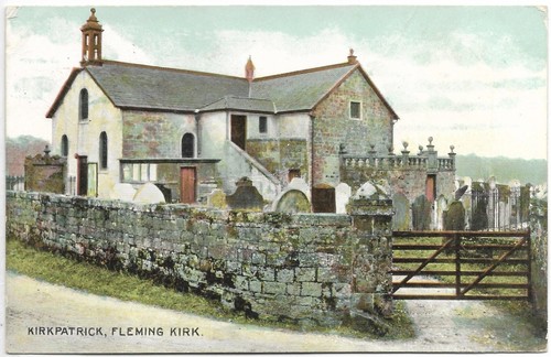 Postcards-Scotland-Kirkpatrick Fleming-Ptd. L'Église | eBay