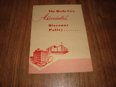 The Hecht Co's. Associate's Discount Policy ...... Booklet | eBay