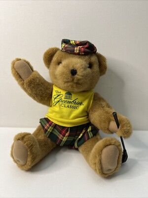 Vintage Greenbrier Classic Poseable Caddy Bear. PGA Tournament Souvenir ...