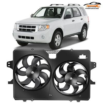 For 2008-2012 Ford Escape 3.0L V6 Radiator AC Condenser Cooling Fan ...
