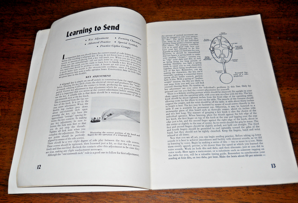 1970 ARRL HAM Learning The Radiotelegraph Code Radio Operating Manual ...