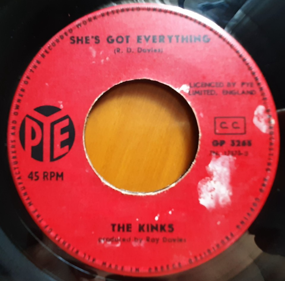 KINKS DAY'S / SHE'S GOT EVERYTHING ORIG GREEK 45' PYE 1968 ULTRA RARE ...