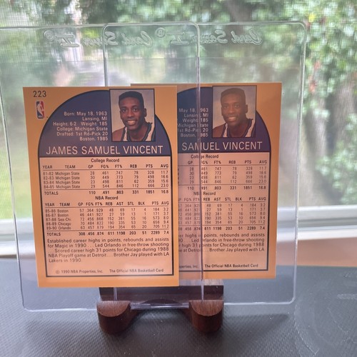 Lot of (2) 1990-91 NBA Hoops Sam Vincent Card #223 (Jordan #12 Jersey ...