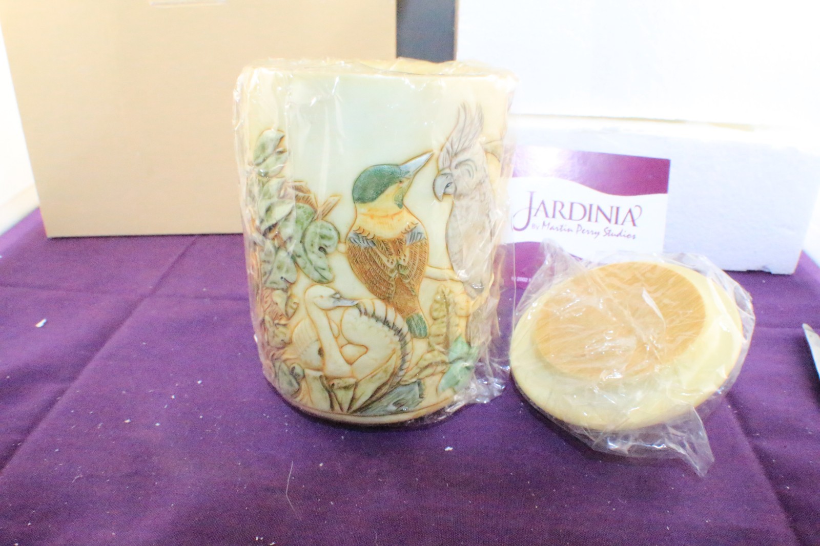 Harmony Ball Martin Perry Studios Jardinia Tail Feathers Pot with Birds ...