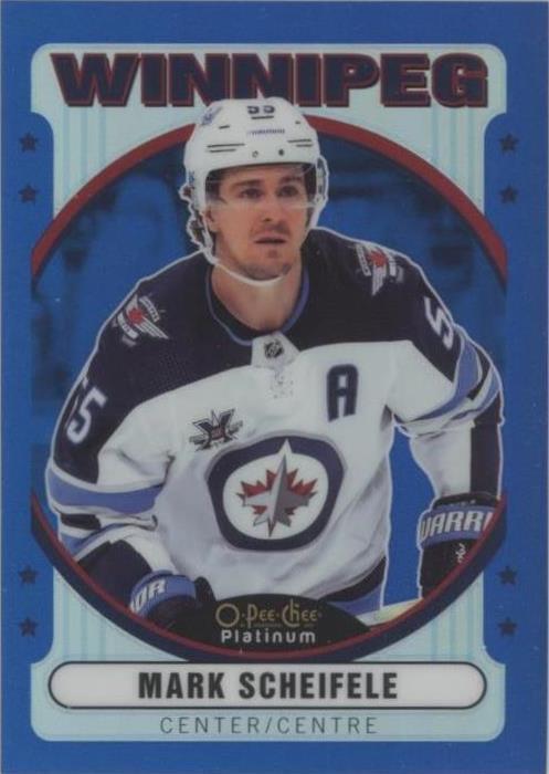 2021-22 O-Pee-Chee Platinum - Retro Mark Scheifele #R-19 Rainbow Blue ...
