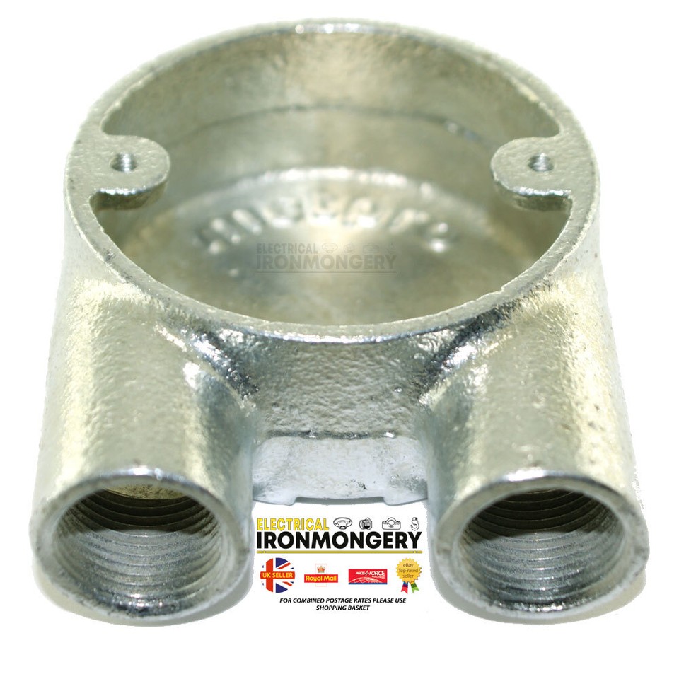20mm Metal Conduit Boxes, Bends, Elbow, Tees, Fittings Galvanised ...