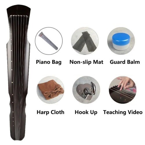 7 Strings Zither Wood Handmade Guzheng withAccessories ChineseMusical ...