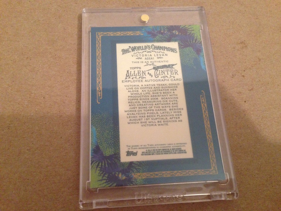 2010 Topps Allen Ginter Victoria Levan Employee Auto Mini AGEA1 | eBay
