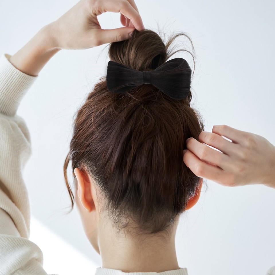 Traditional Chinese Hanfu Hair Bun Wig Butterfly Bow Updo Hairpiece For ...