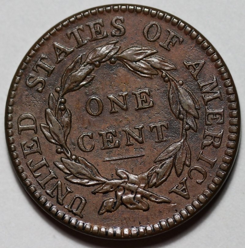 1819/8 Coronet Head Large Cent (N-1) - Corrosion Removed - US 1c Copper ...