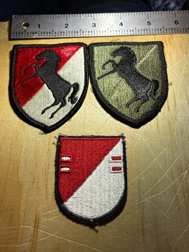 1960s/70s/80s? 3-US ARMY PATCHES-17th Cavalry Reg/2nd SQD-11th ARMORED ...