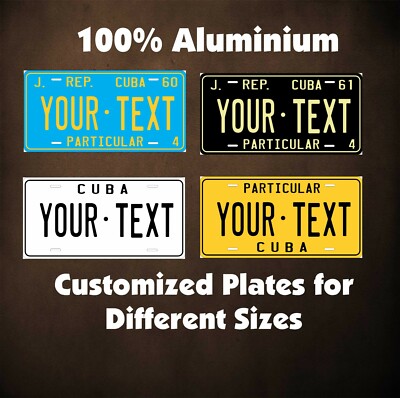 Cuba Custom Auto OR Motorcycle Novelty Personalized License Plates Tag ...