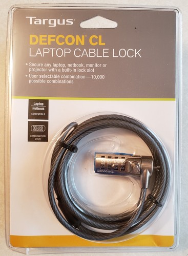 Targus Defcon CL Laptop Cable Lock | eBay