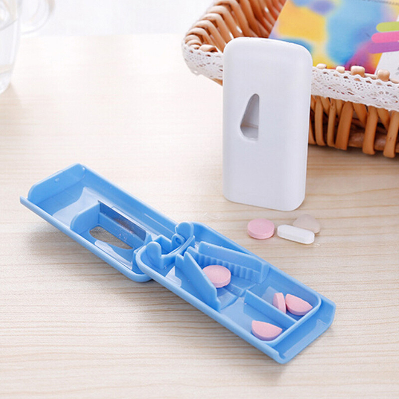 Tablet Pill Cutter Splitter Medicine Box Storage Case Crusher Grinder ...