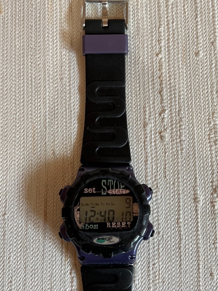VINTAGE TIMEX KIDS DIGITAL NOISE WATCH W/ INDIGLO, ALARM, CHRONO NWOT ...