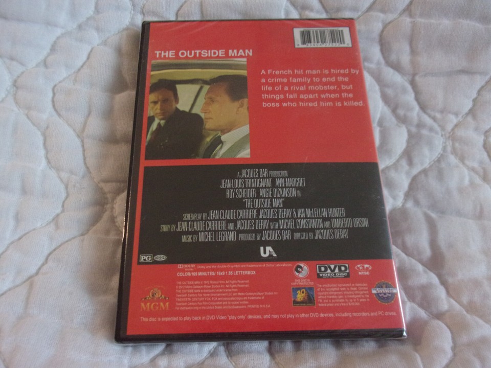THE OUTSIDE MAN DVD NEW JEAN-LOUIS TRINTIGNANT ANN-MARGRET ROY SCHEIDER ...