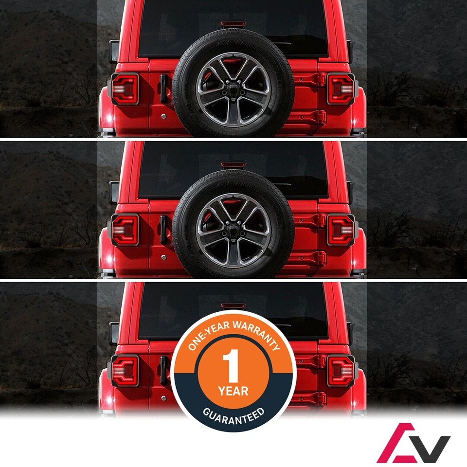 LED Sequential Tail Lights For 2018-2025 Jeep Wrangler JL JLU DRL Brake ...