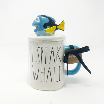 NEW Rae Dunn Disney Pixar Finding Nemo "I SPEAK WHALE" Mug Dory Topper ...