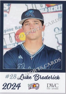 2024 Iowa Western Reivers JUCO Luke Broderick Baseball Licensed College ...