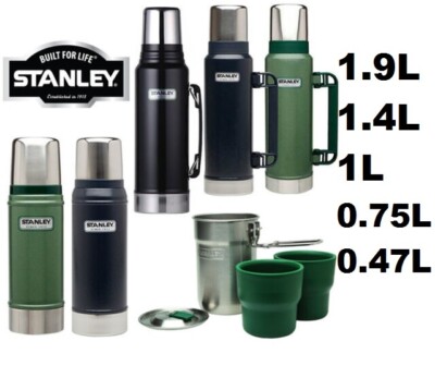 STANLEY CLASSIC DRINKS FLASK LITRE STAINLESS STEEL THERMOS HOT COLD ...