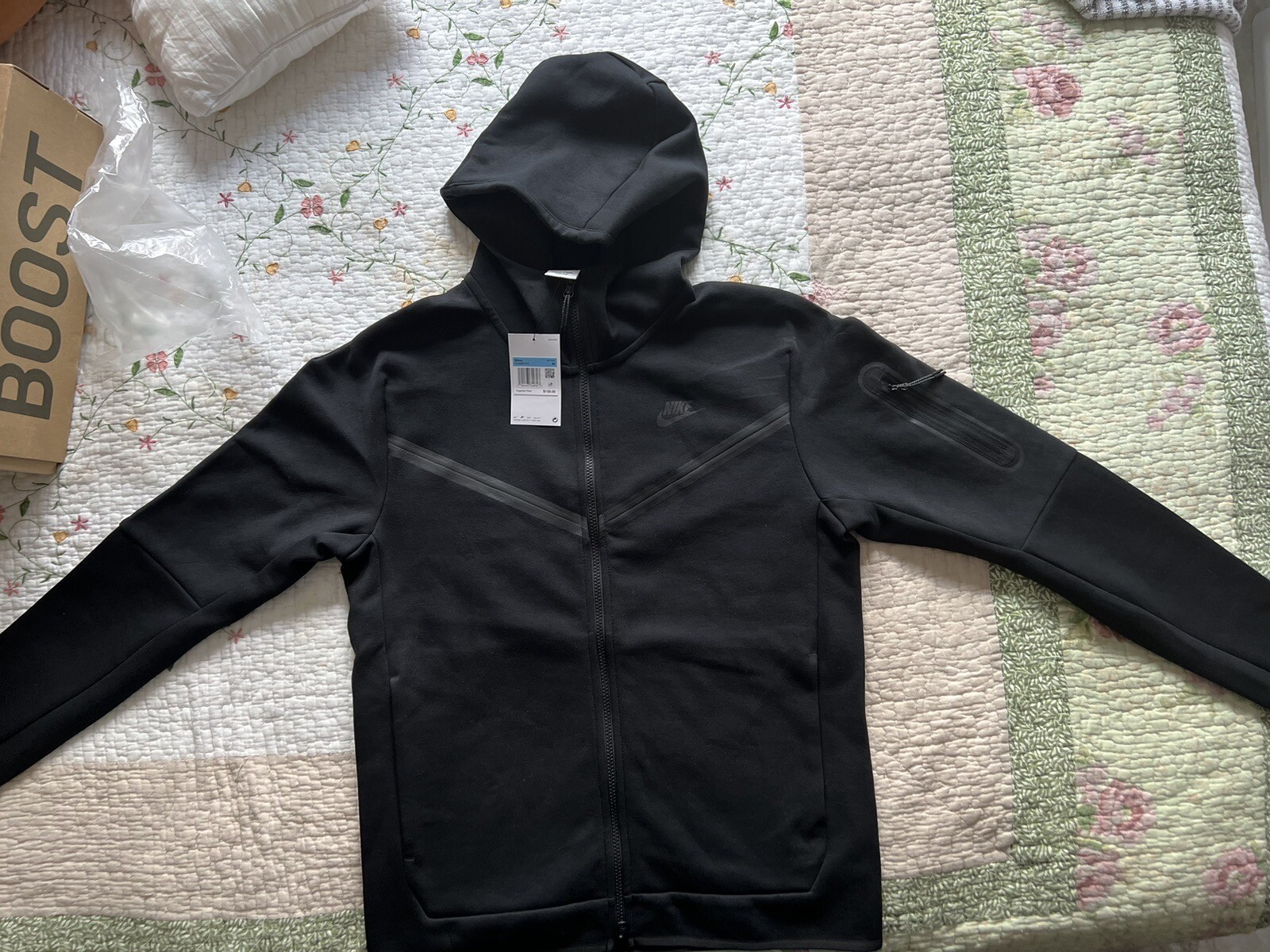 Nike Sportswear Tech Fleece Men's M Size Full Zip Hoodie - Black ...
