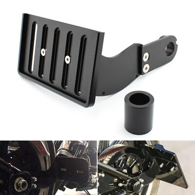 Black License Plate Holder Side Mount Bracket For Harley Softail Street ...