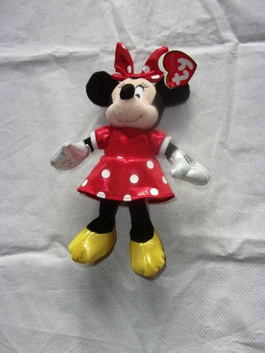 TY Disney Minnie Mouse Red Metallic Plush 9" Beanie Animal/Doll 2013 ...