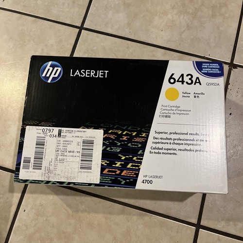 Genuine HP LaserJet Q5952A 643A Yellow Toner Print Cartridge - OEM ...