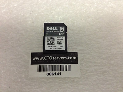 Dell 1GB vFLASH SD Card P789K iDRAC6 DRAC 6 R410 R510 R610 R710 R810 ...