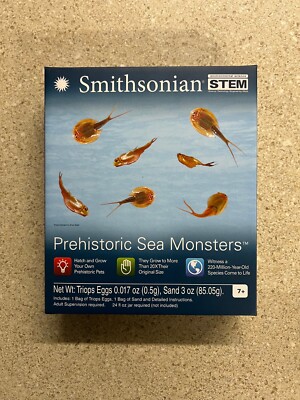 Smithsonian Prehistoric Pets Sea Monsters Triops Eggs With Sand Kit New ...