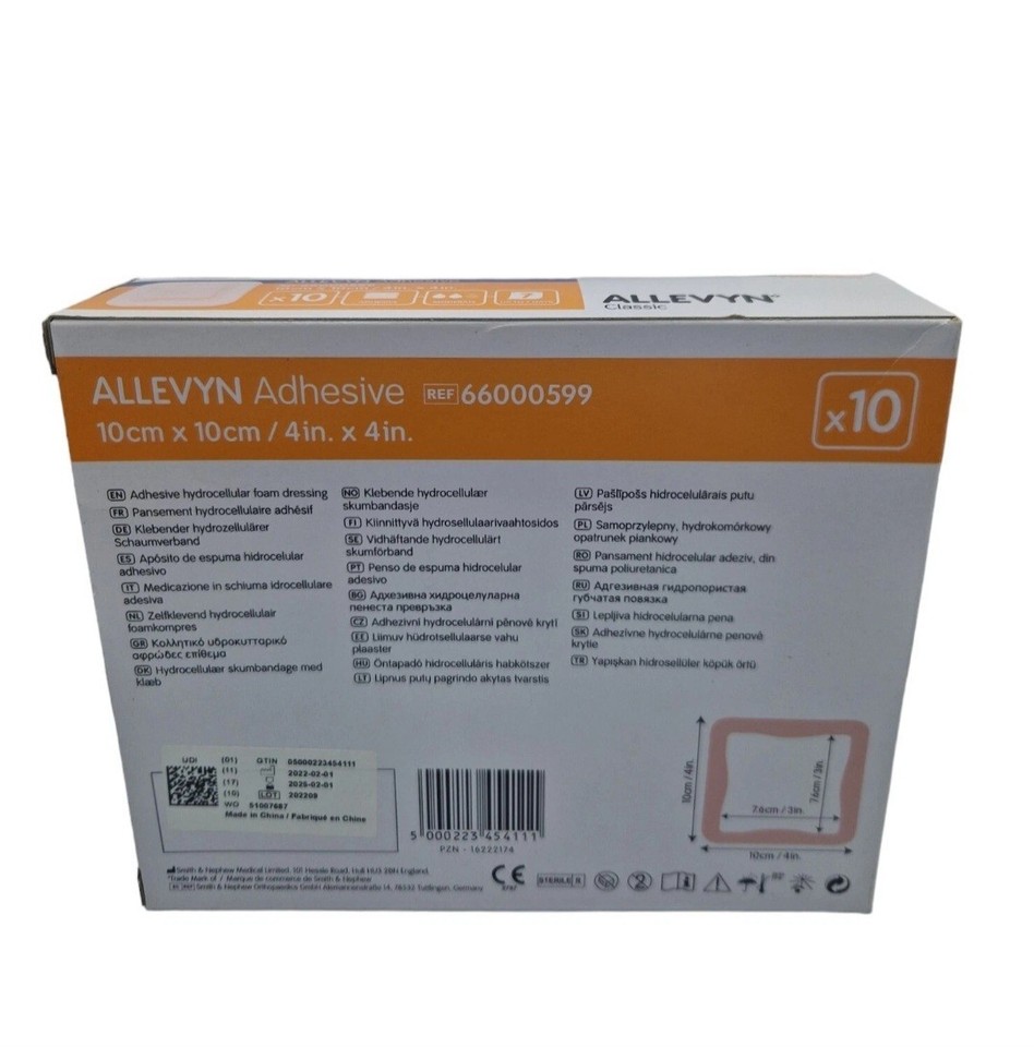 Allevyn Adhesive Classic Dressings 10cm × 10cm(10) 66000599 | eBay UK