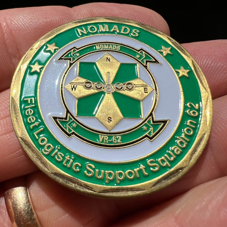 USNR Challenge Coin Fleet Logistics Support Squadron 62 CMDCM VR-62 CPO ...