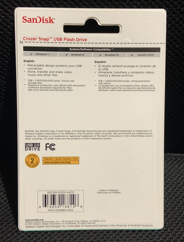 SANDISK CRUZER SNAP USB FLASH DRIVE 32 GB | eBay