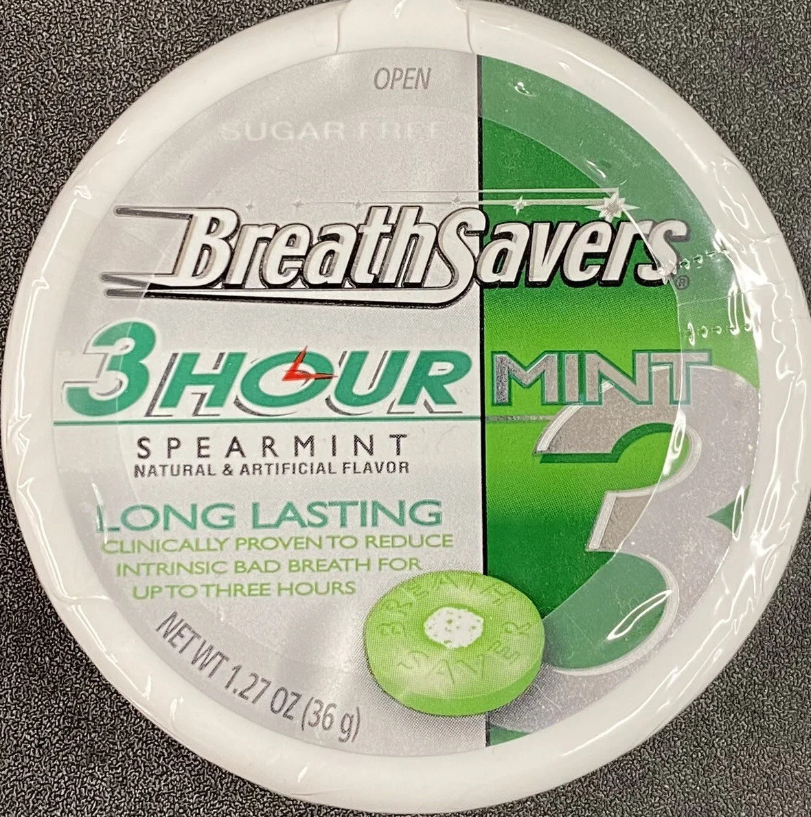 Packs BreathSavers 3 Hour Spearmint Sugar Mints 1.27oz Ea for sale ...
