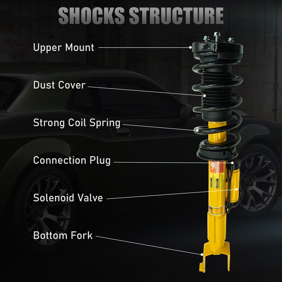 Front Shock Absorbers Struts For 15-23 Dodge Charger Challenger GT SRT ...