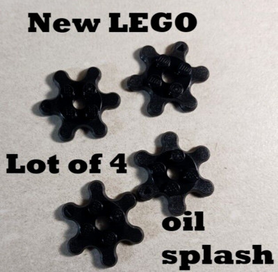 New LEGO Oil Can Splash Car Spill Garage Black Water Drips Lot of 4 ...
