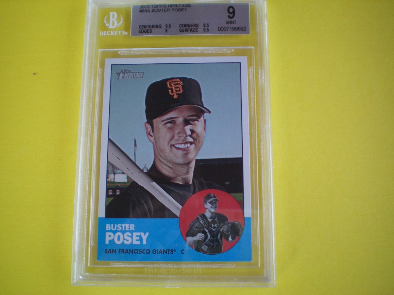 BUSTER POSEY 2012 Topps Heritage Baseball #85A Buster Posey GRADED CARD ...