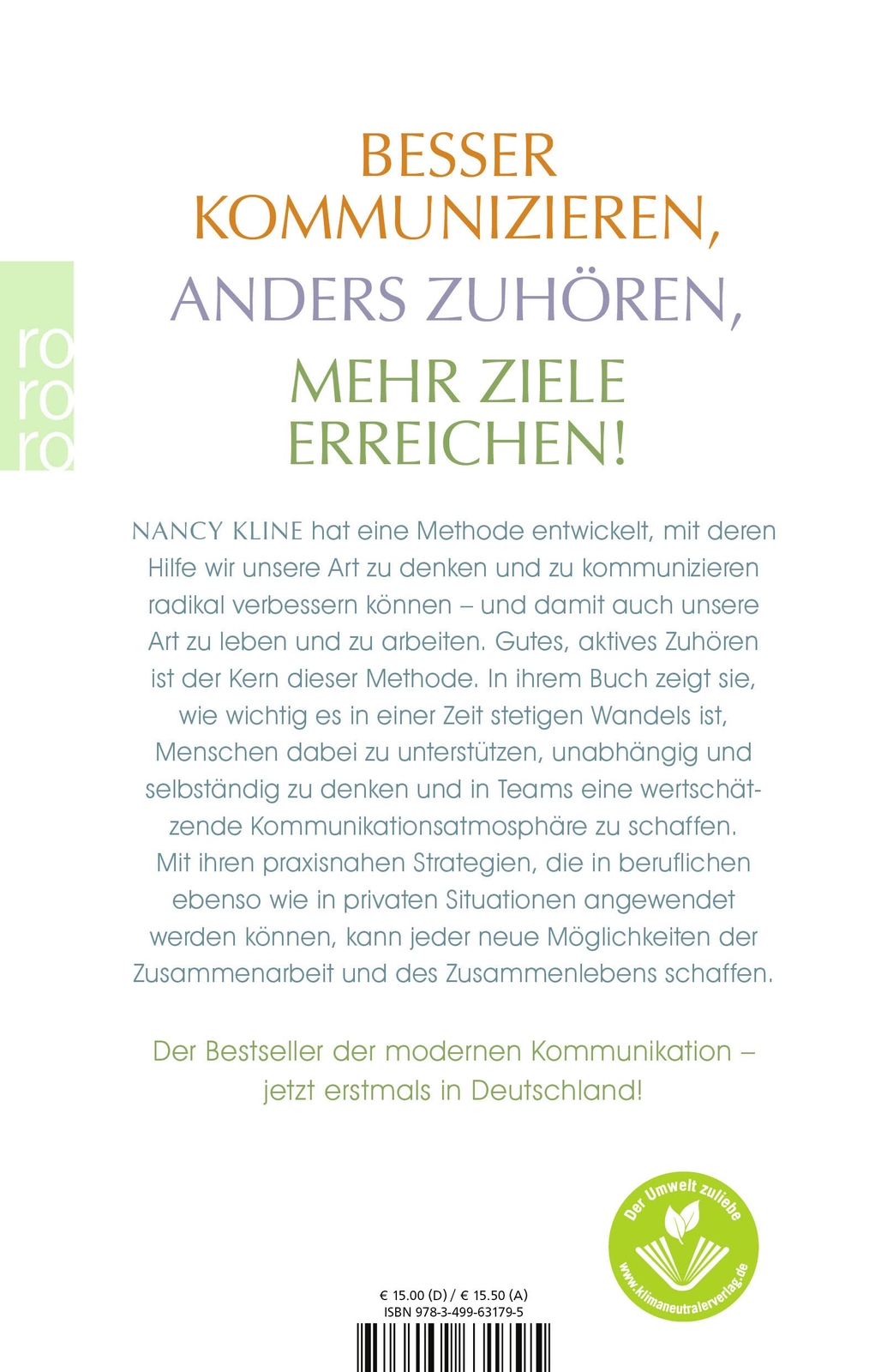 Nancy Kline Ren Time to think: Zehn einfache Regeln für eigenständiges ...