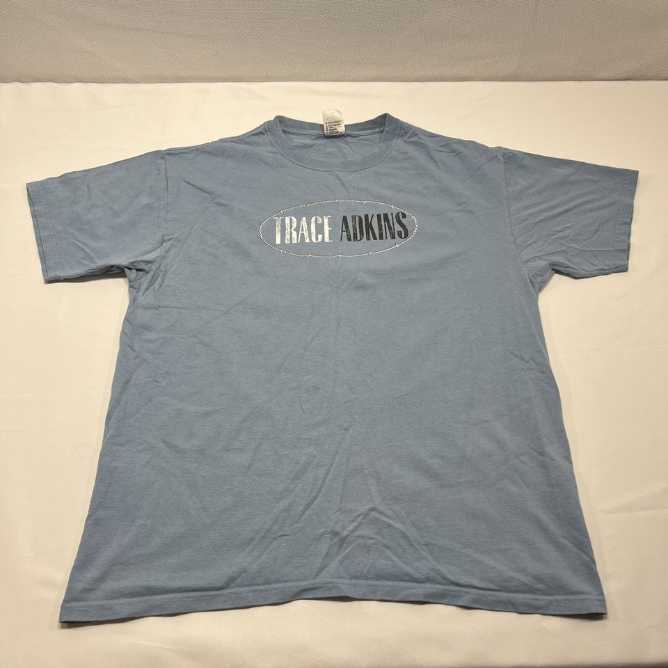 Trace Adkins Shirt Men’s XL Blue 2007 Dangerous Man Tour Pullover ...