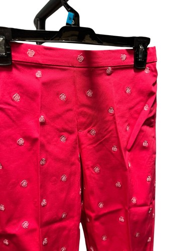 Isaac Mizrahi Live! Women's Shorts Sz 2 Reg Embroidered CottonSpan Pink ...