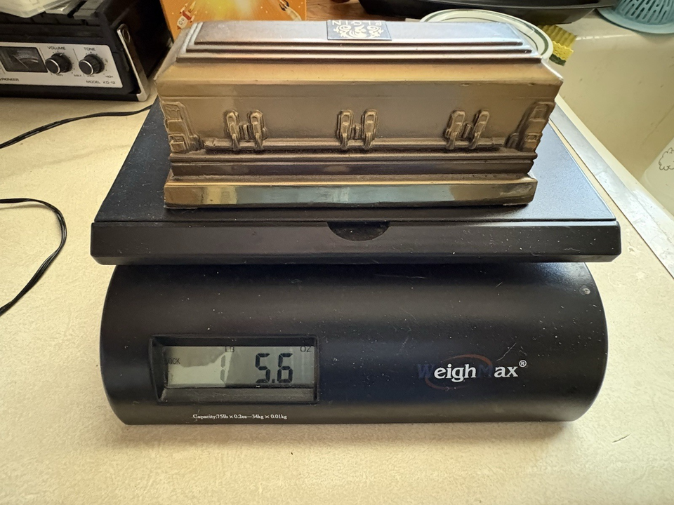 ANTIQUE ELGIN CASKET CO. FUNERAL HOME BRONZE SALESMAN SAMPLE ...