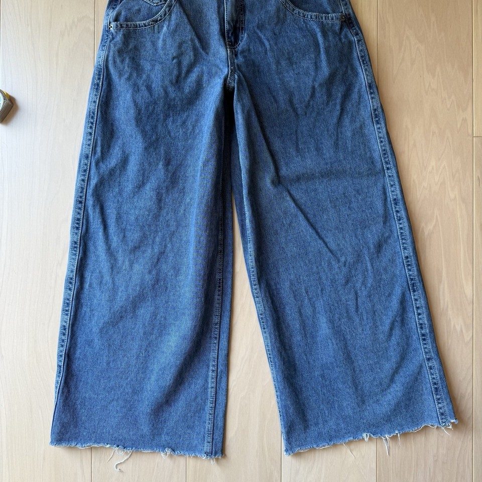 ALAB Jeans 30 Blue Baggy Wide Leg Skater Streetwear Rave Punk Party Y2K ...