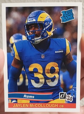 JAYLEN MCCOLLOUGH 2024 Panini Instant RC NFL RATED ROOKIE RETRO LOS ...