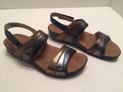 Romika Fidschi-5 Womens Blue Silver Gold Platform Slingback Sandals ...