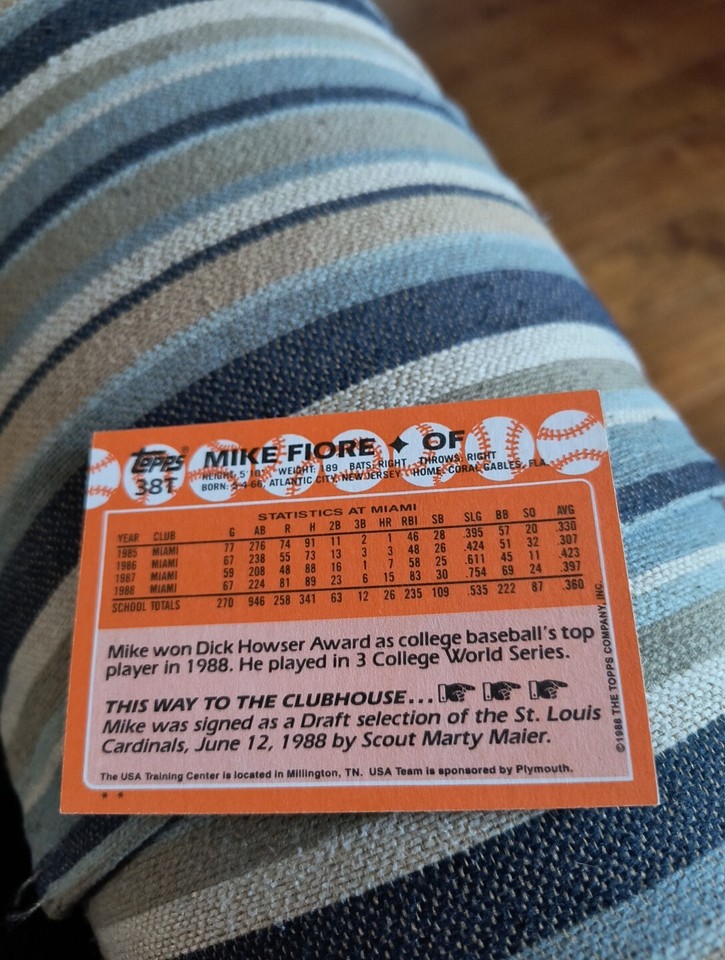 MIKE FIORE 1988 TOPPS TRADED #38T FREE SHIPPING | eBay